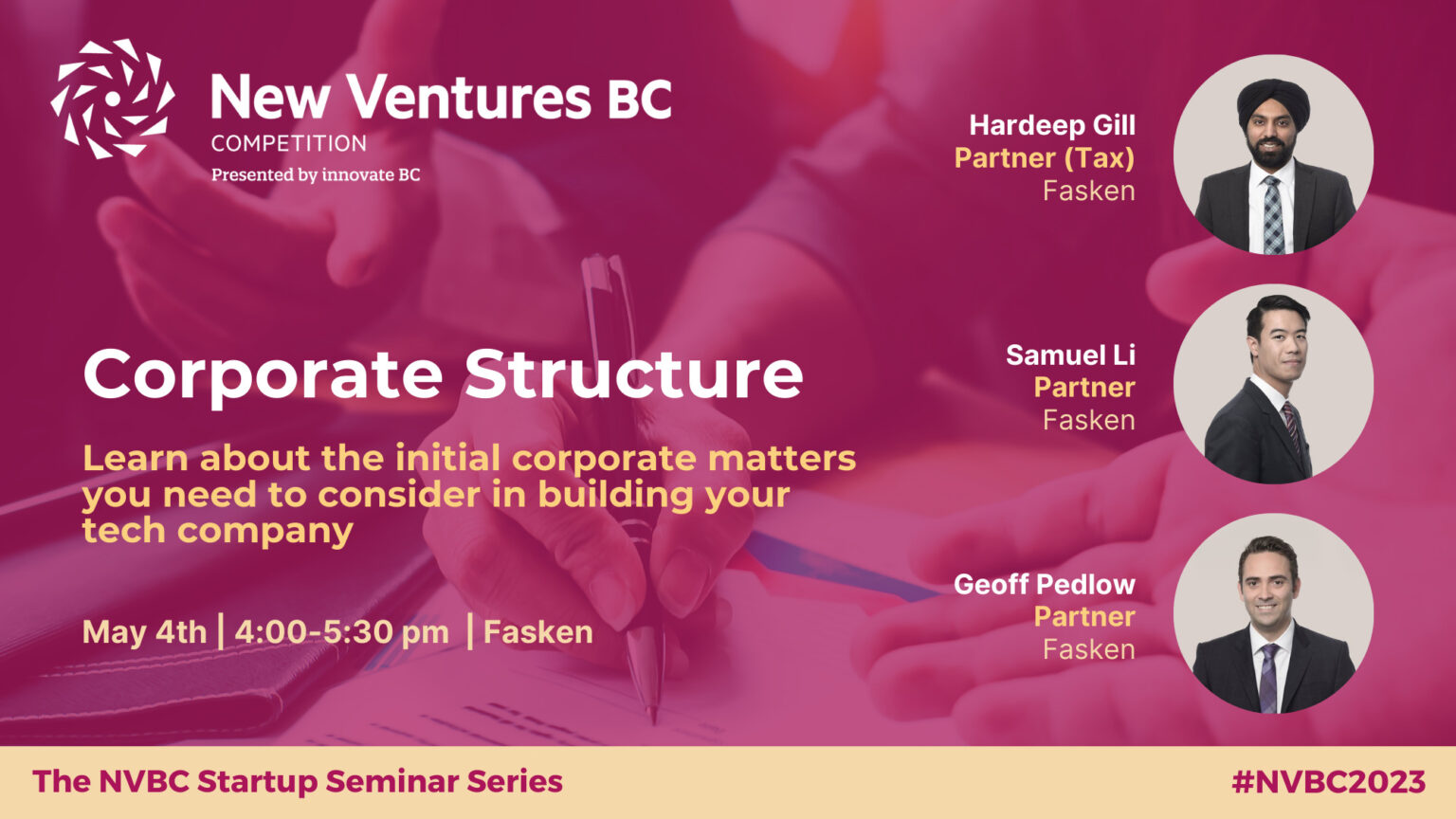 Startup Seminar: Corporate Structure - New Ventures BC